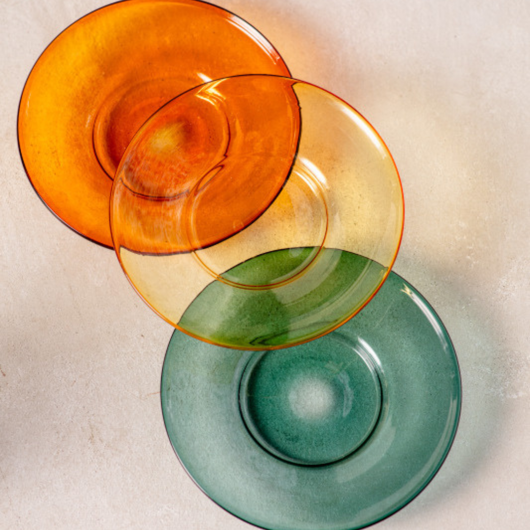 Niko Glass Plates, Set of 4 – Be Home