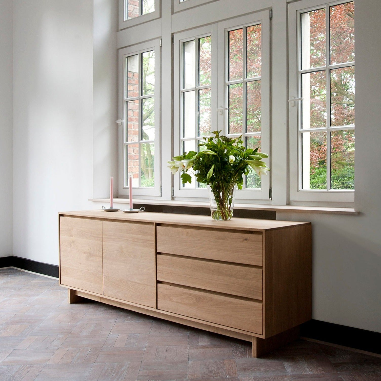 Wave Oak Sideboard, 2 Doors, 3 Drawers – Be Home