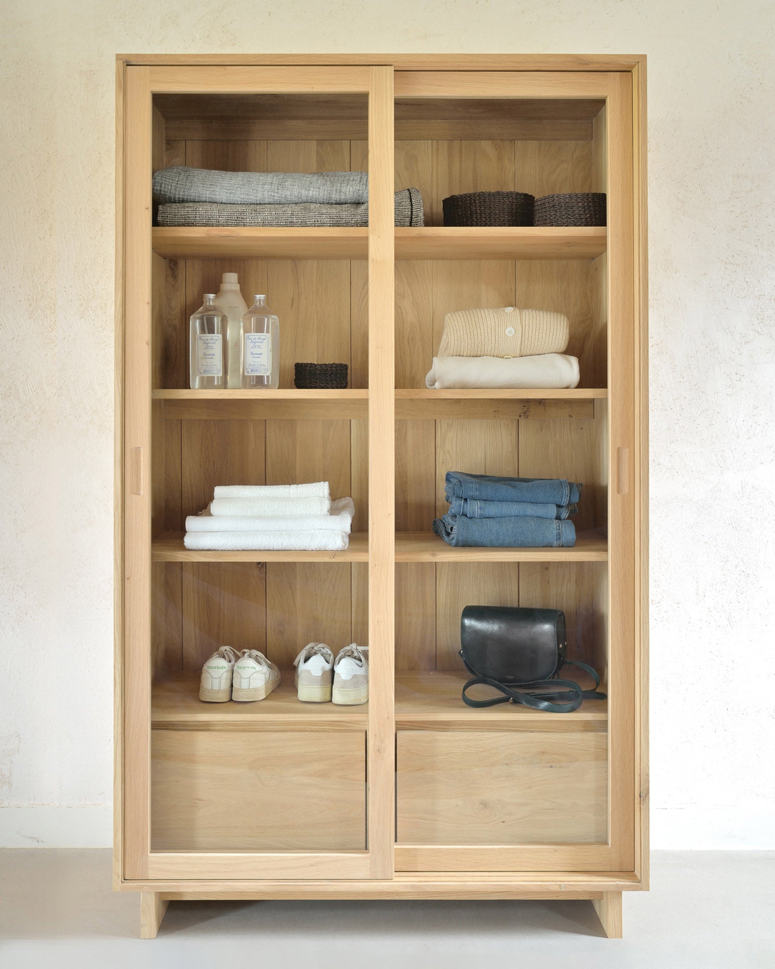 Wave Solid Oak Cabinet – Be Home