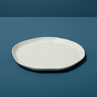 Tam Stoneware Flat Dinner Plate, Pearl, Set of 4 – Be Home