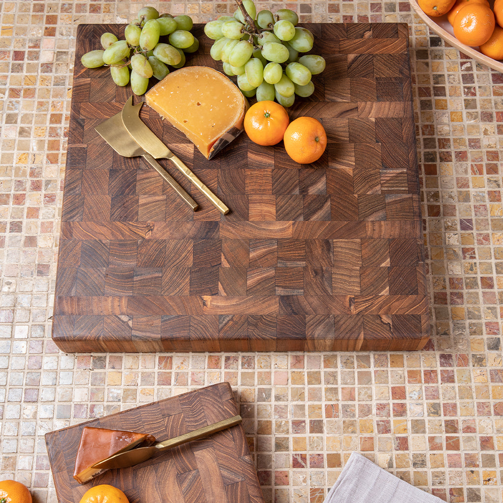 Teak End Grain Large Chopping Block - Be Home
