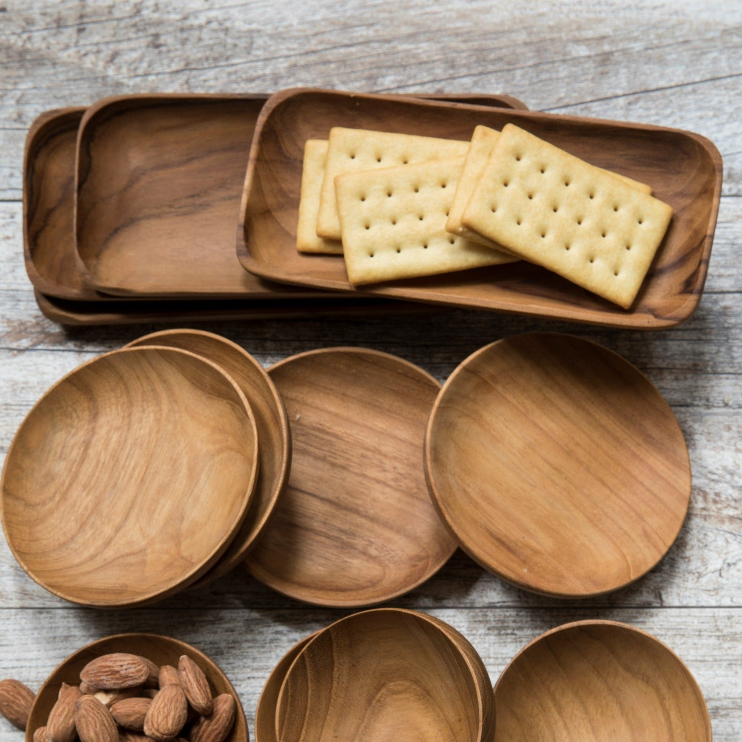 Teak Small Trays, Set of 4 – Be Home