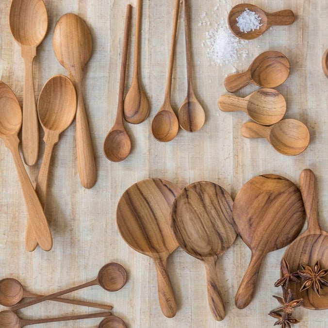Teak Thin Spoons, Medium, Set of 4 – Be Home
